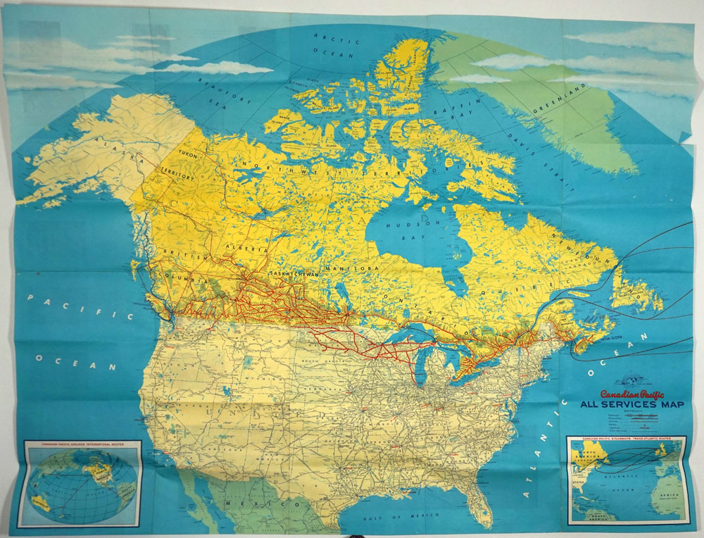 Canadian Pacific All Services Map | Canada, Railroad